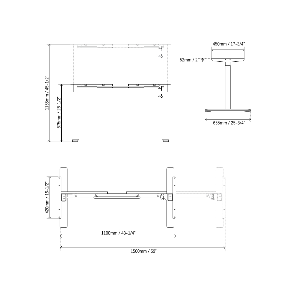 Sit Stand Desk | Adjustable Sit to Stand Desk & Frame - Venace