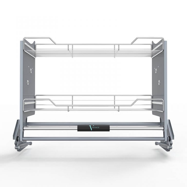 Hidden Dish Drying Rack | Pull Down Shelf for Overhead Storage