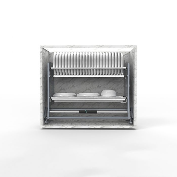 Hidden Dish Drying Rack | Pull Down Shelf for Overhead Storage